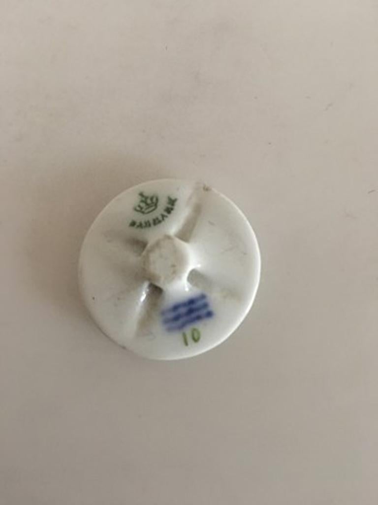 Royal Copenhagen Porcelain Button with Hand-Painted Flower Motif at 1stDibs