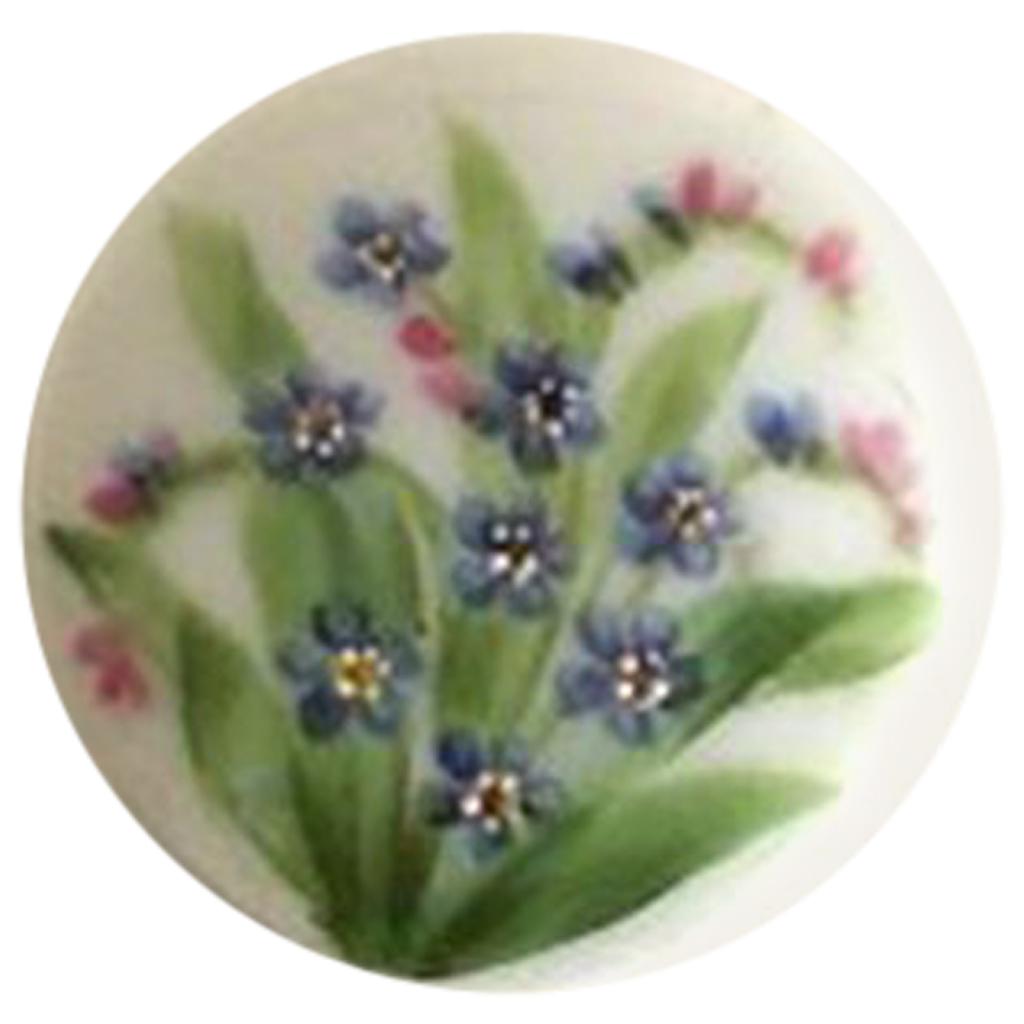 Royal Copenhagen Porcelain Button with Hand-Painted Flower Motif For ...