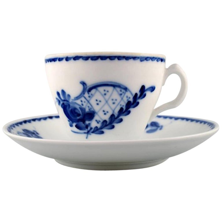Tasse à café rococco avec soucoupe Royal Copenhagen, 11 ensembles en ...