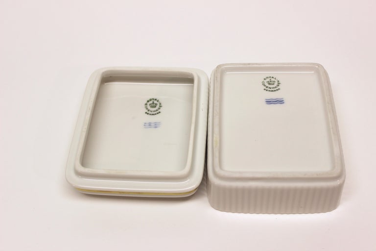 Royal Copenhagen Silhouette Covered Ceramic Box For Sale at 1stDibs