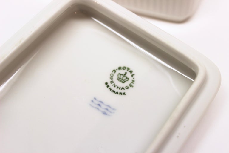 Royal Copenhagen Silhouette Covered Ceramic Box For Sale at 1stDibs
