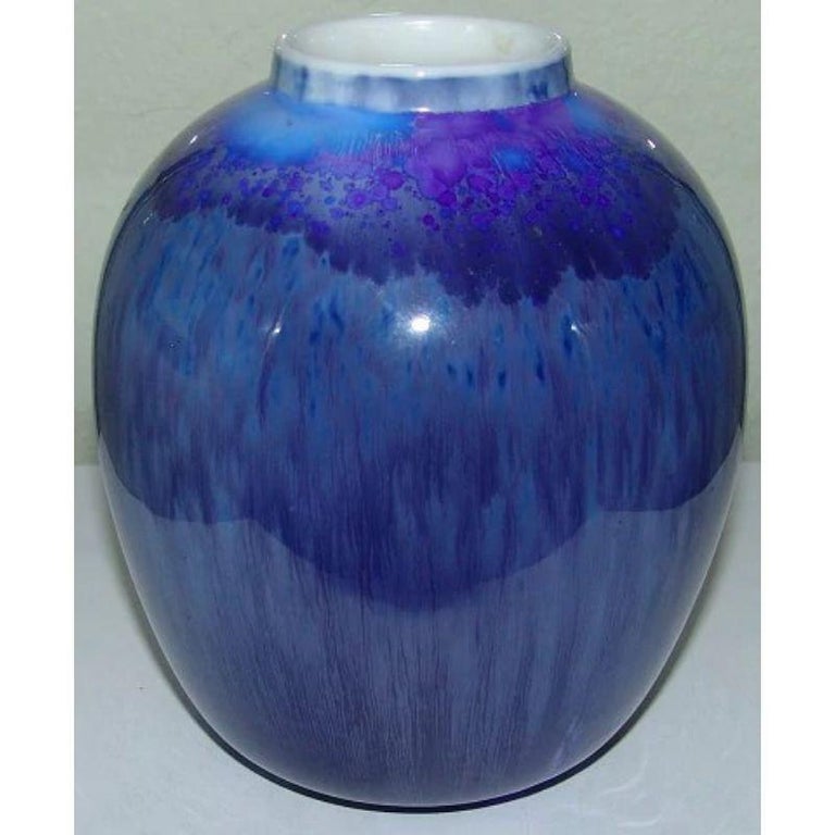 Royal Copenhagen Unique Crystalline Vase from 11-1-1927 by Soren Berg ...