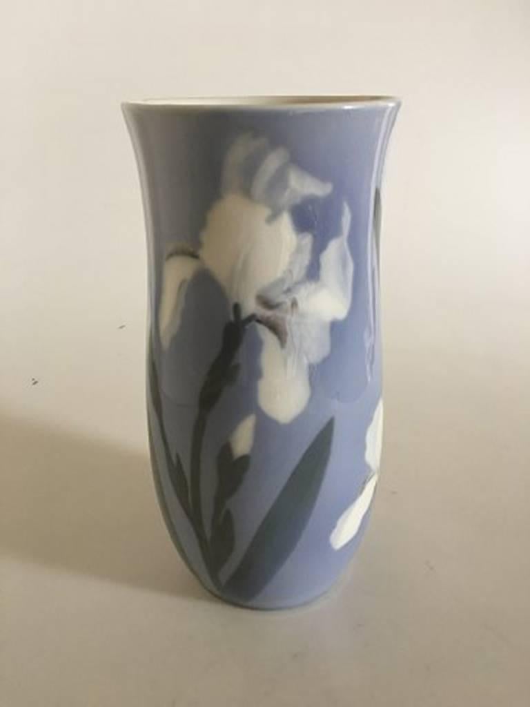 Royal Copenhagen Unique Vase from 1896 with Iris For Sale at 1stDibs