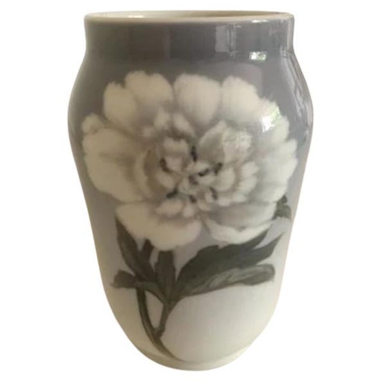 Royal Copenhagen Vase No 92/108 Motif with White Paeonia For Sale at ...