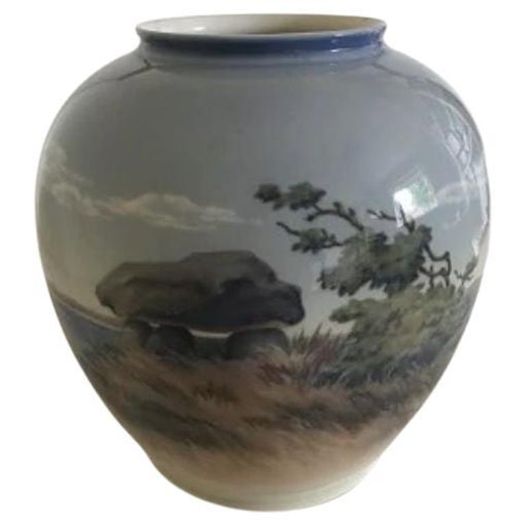 Royal Copenhagen Vase with Landscape Motif No 2316/35A For Sale at 1stDibs