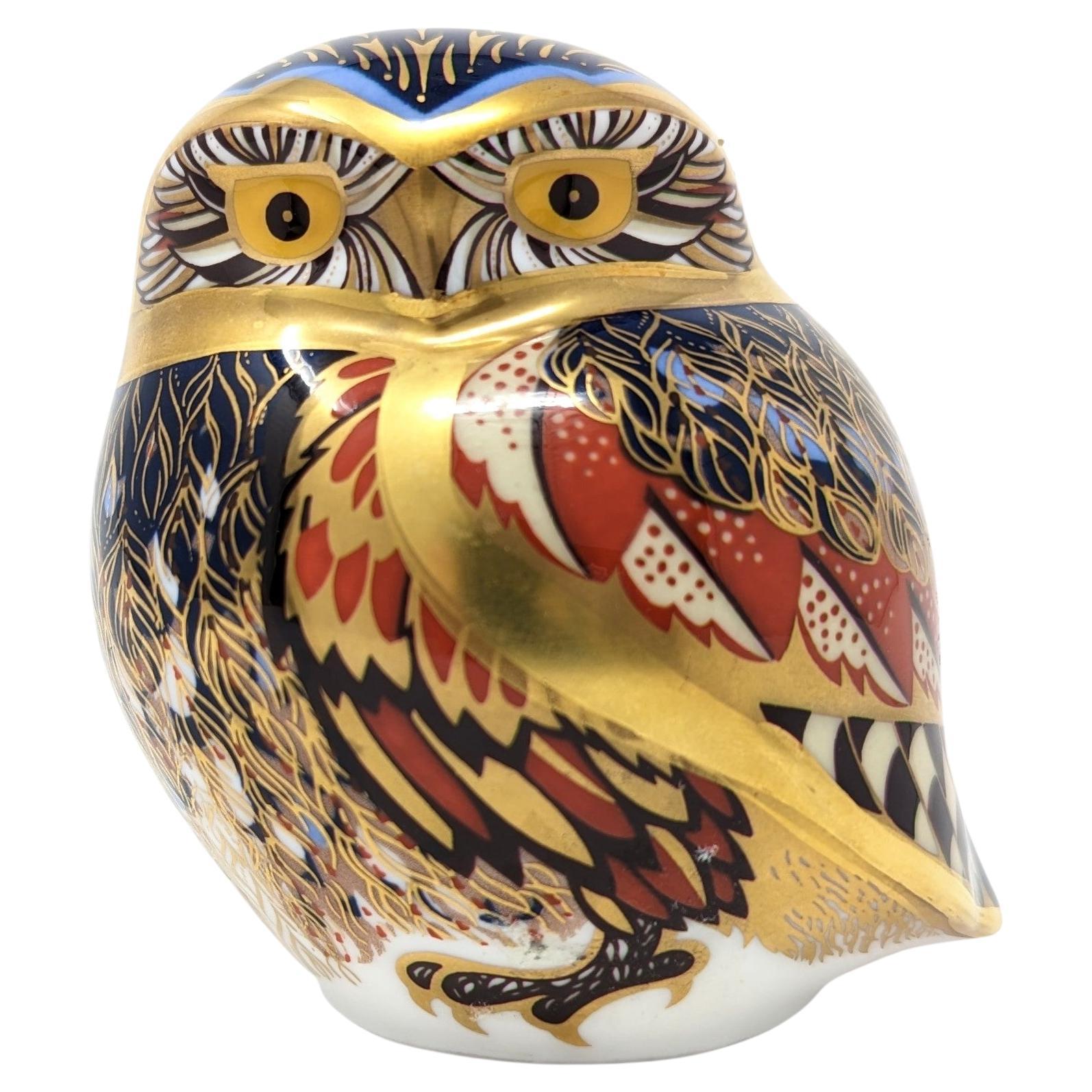 Royal Crown Derby Nightingale Owl Porcelain Bird Figurine Paperweight ...