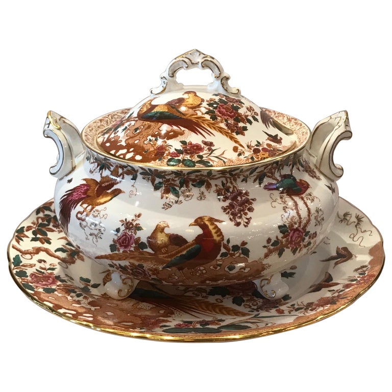 Royal Crown Derby Olde Avesbury Soup Tureen with Underplate For Sale at ...