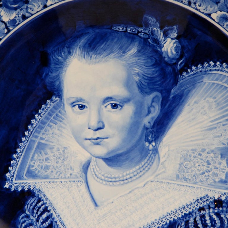 Royal Delft Dutch Delftware Baroque Portrait Plate Collectors Wall ...