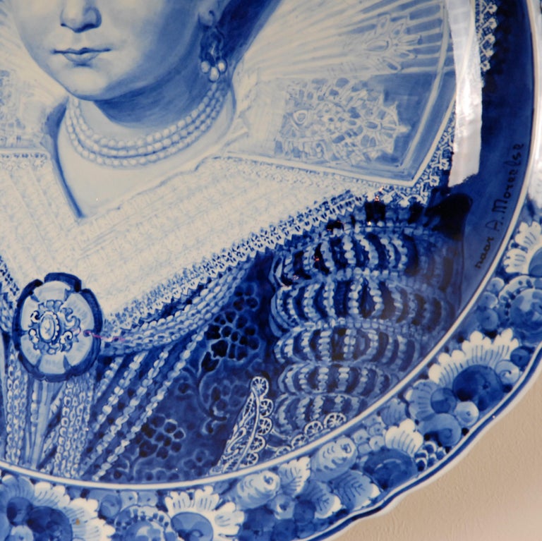 Royal Delft Dutch Delftware Baroque Portrait Plate Collectors Wall ...
