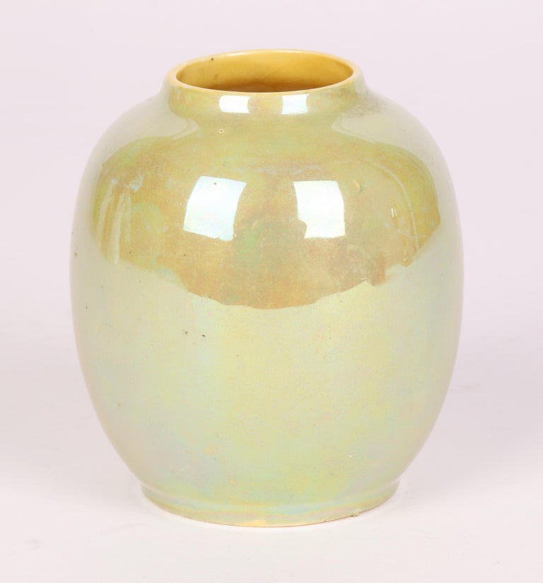 Royal Doulton Art Deco Green Glazed Lustre Porcelain Vase at 1stDibs