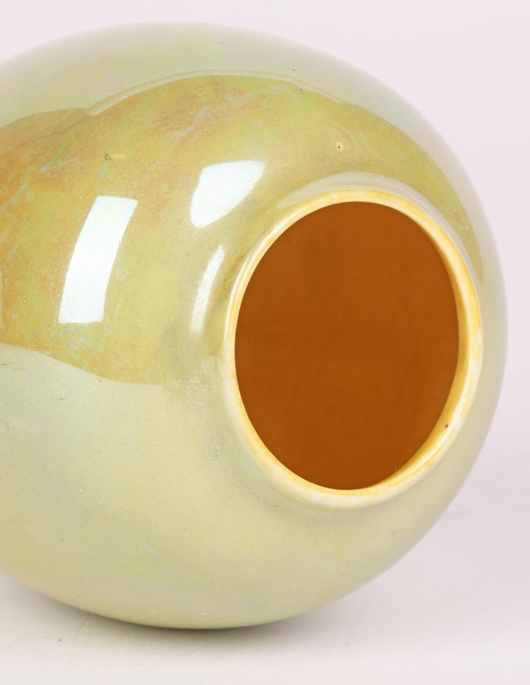 Royal Doulton Art Deco Green Glazed Lustre Porcelain Vase at 1stDibs