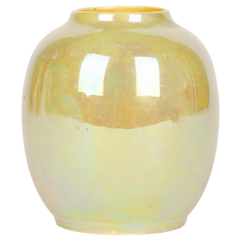 Royal Doulton Art Deco Green Glazed Lustre Porcelain Vase at 1stDibs