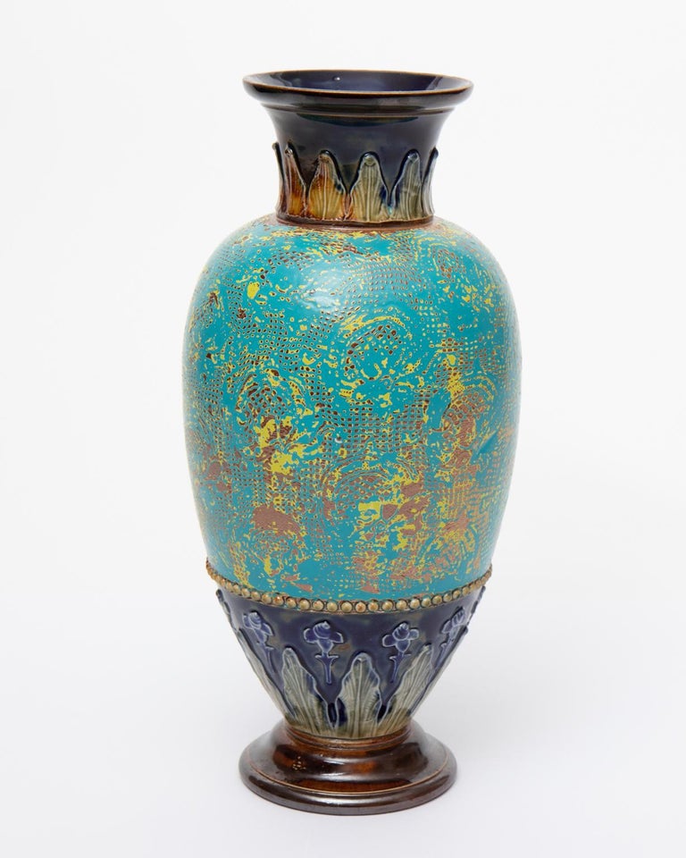 Royal Doulton Vintage Vase Enameled Base For Sale at 1stDibs