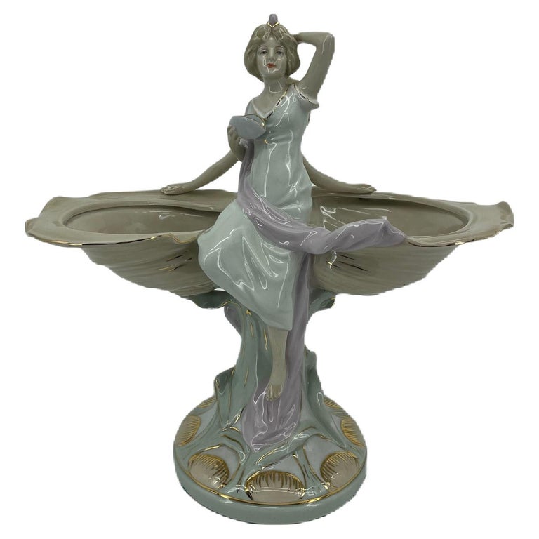 Royal Dux Figurine(s) – Porcelain two shell shaped dishes For Sale at ...
