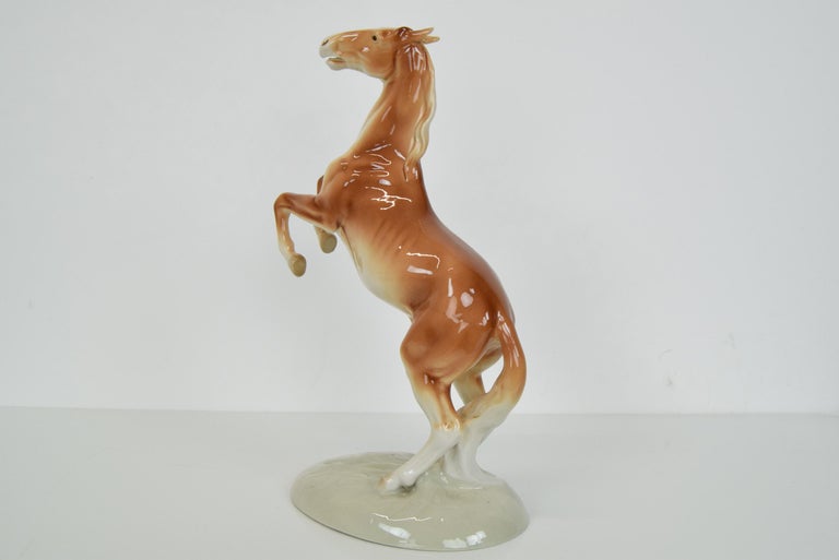 Royal Dux, Prancing Horse/Porcelain, 1940's For Sale at 1stDibs