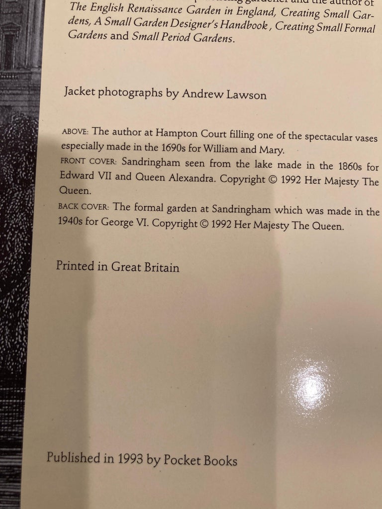 Royal Gardens Roy Strong 1992 Book 1st Edition For Sale at 1stDibs