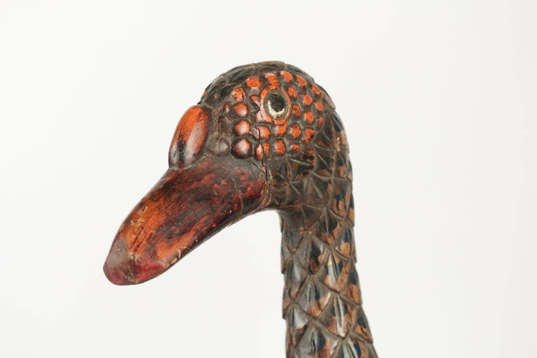 Royal Goose in Sculpted Wood, 20th Century at 1stDibs