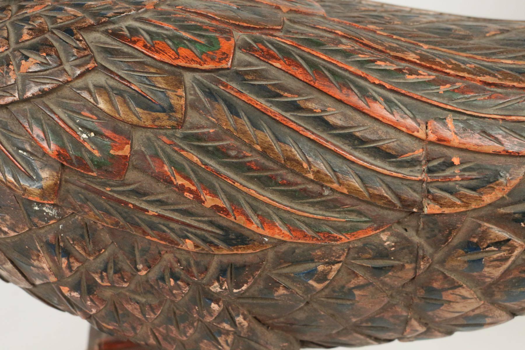 Royal Goose in Sculpted Wood, 20th Century at 1stDibs