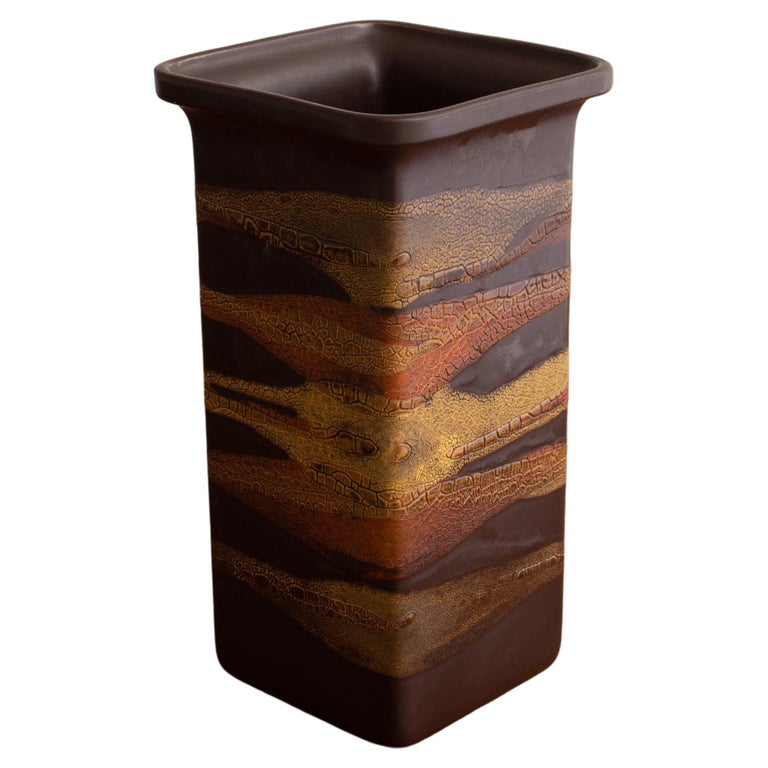 Royal Haeger “Earth Wrap” Geometric Form Vase For Sale at 1stDibs