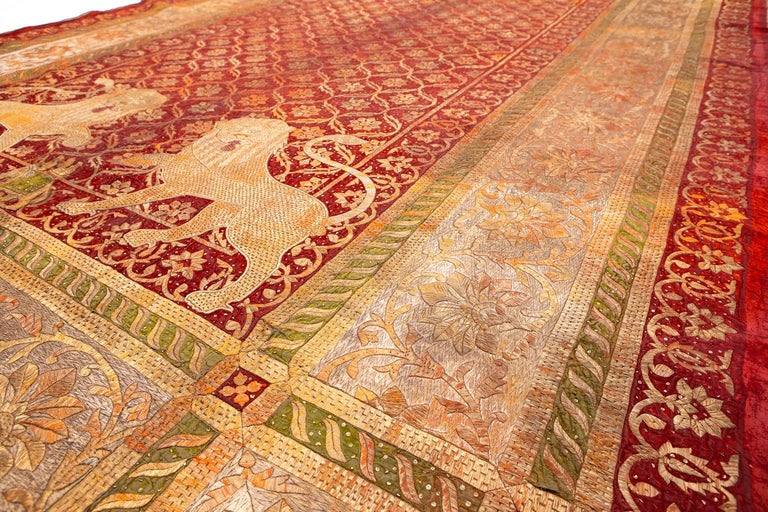Royal Indian Textile Large Embroidery Velvet Metal Thread, 1800-1820 ...