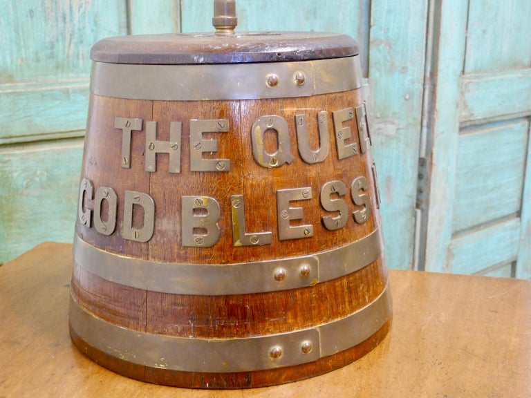 Royal Navy “Grog Tub”, Oak and Brass Sailor’s Rum Barrel at 1stDibs ...