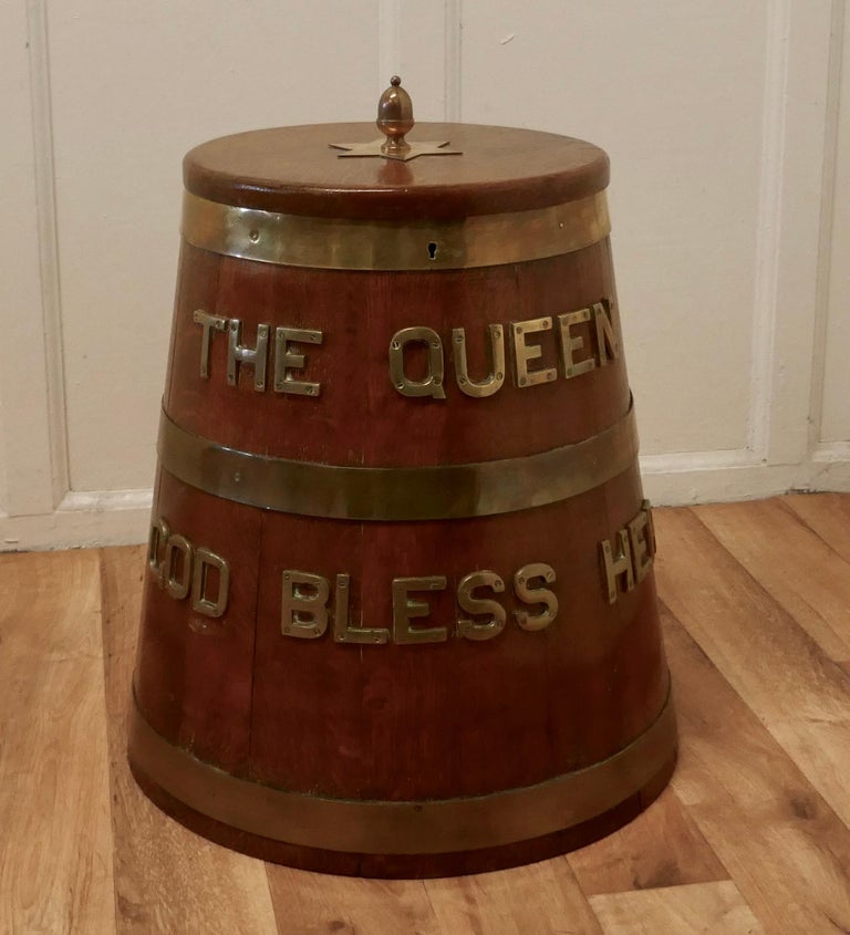 Royal Navy “Grog Tub”, Oak and Brass Sailor’s Rum Barrel at 1stDibs ...