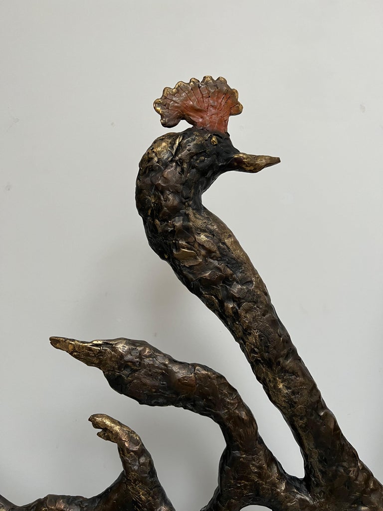 One of a kind pair bronze sculptures 'Royal Birds of India' For Sale at ...