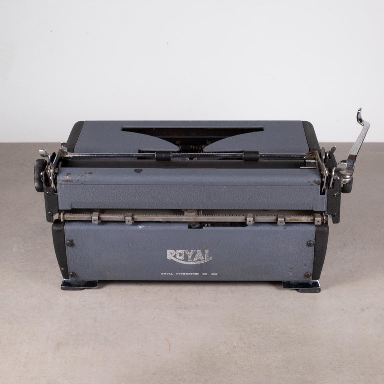 Royal Quiet DeLuxe Two Tone Typewriter and Case, c.1948 For Sale at 1stDibs
