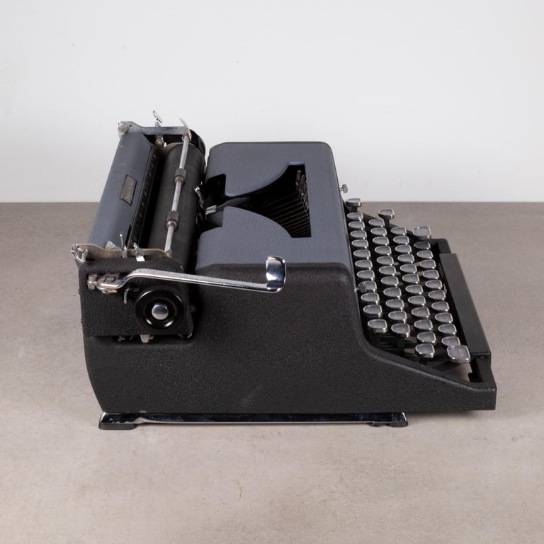 Royal Quiet DeLuxe Two Tone Typewriter and Case, c.1948 For Sale at 1stDibs