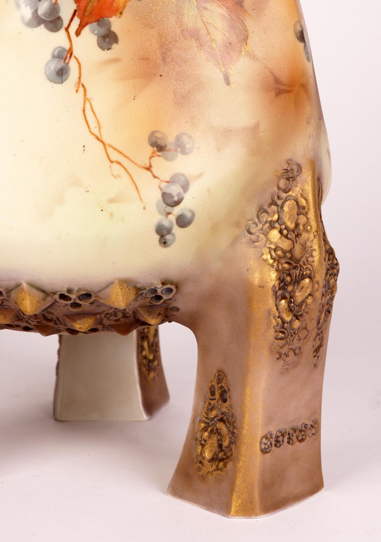 Royal Vienna Art Nouveau Floral Painted Unusual Vase by Paul Dachsel ...