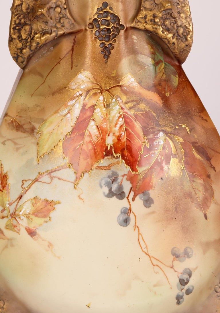 Royal Vienna Art Nouveau Floral Painted Unusual Vase by Paul Dachsel ...
