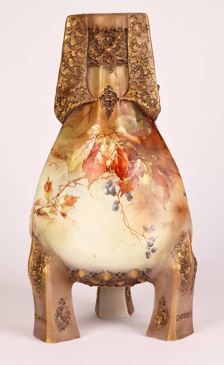 Royal Vienna Art Nouveau Floral Painted Unusual Vase by Paul Dachsel ...