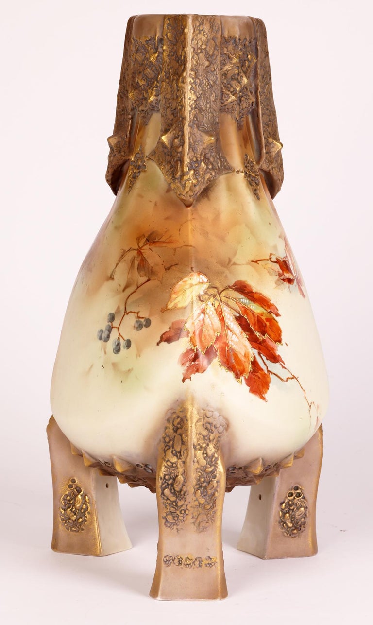 Royal Vienna Art Nouveau Floral Painted Unusual Vase by Paul Dachsel ...