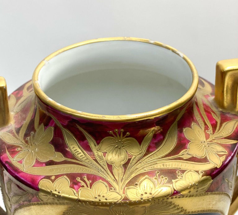 Royal Vienna Austria Hand Painted Porcelain Double Handled Urn, circa ...