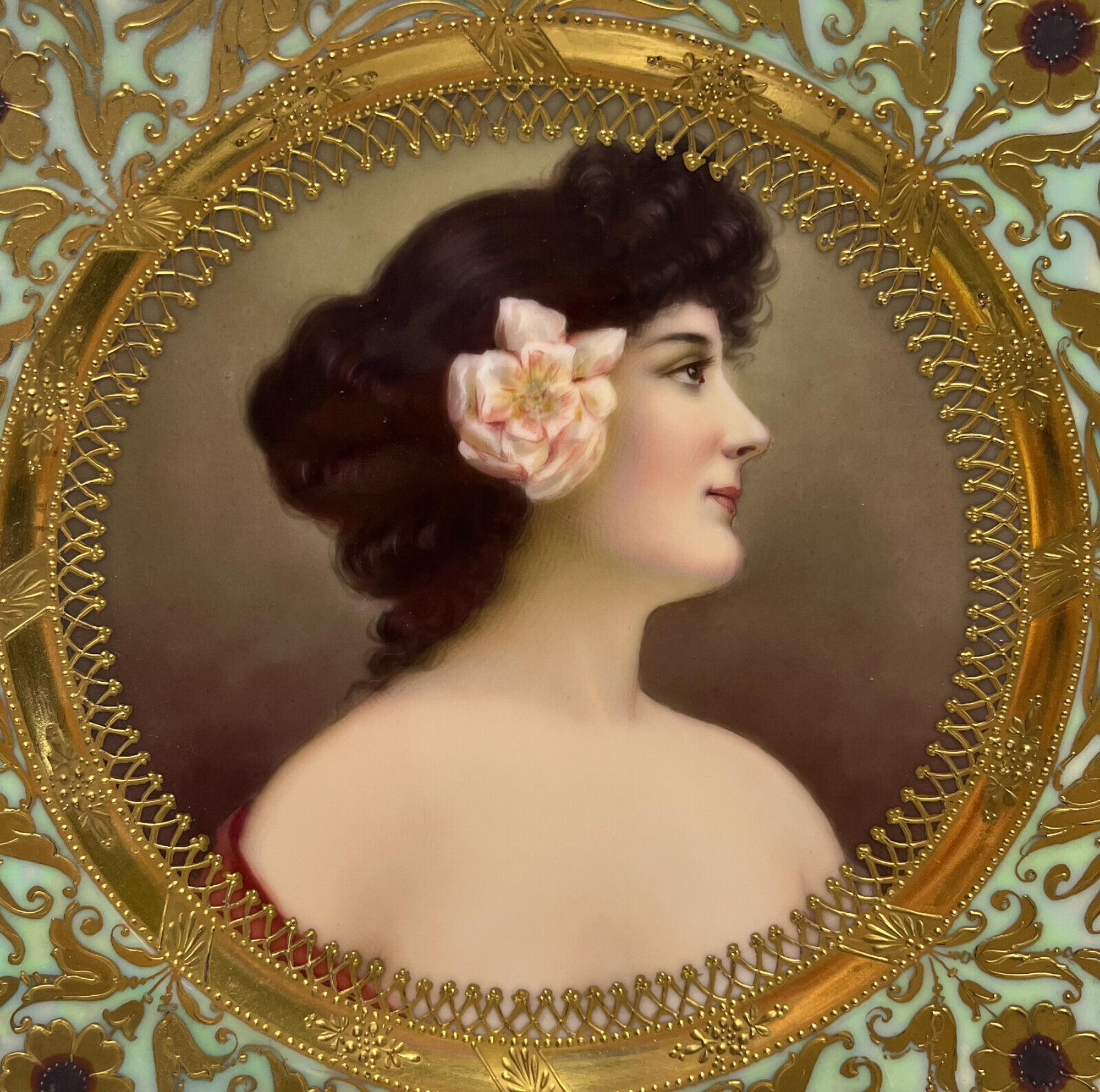 Royal Vienna Austria Hand Painted Porcelain Portrait Cabinet Plate For ...