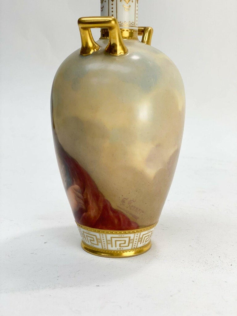 Royal Vienna Austria Porcelain Vase Portrait Artist signed Franz Tenner ...