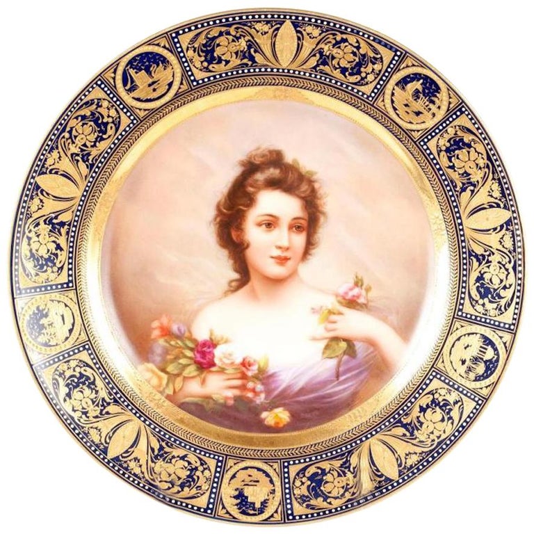 Royal Vienna Portrait Plate 'B' at 1stDibs