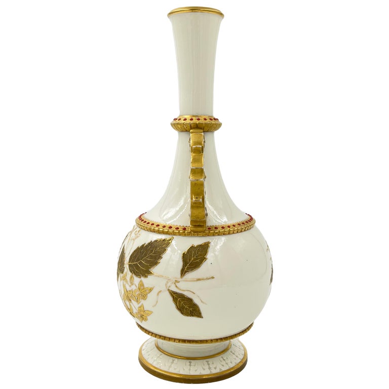 Royal Worcester 'China Works' Porcelain Vase, England For Sale at 1stDibs