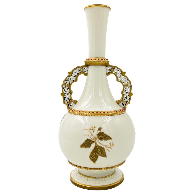 Royal Worcester 'China Works' Porcelain Vase, England For Sale at 1stDibs