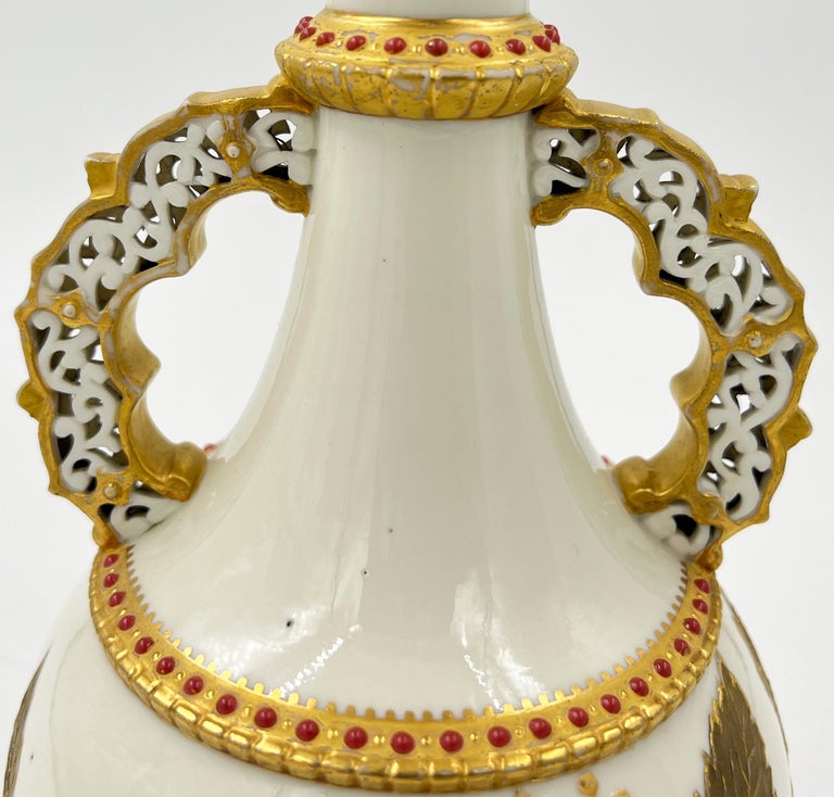 Royal Worcester 'China Works' Porcelain Vase, England For Sale at 1stDibs