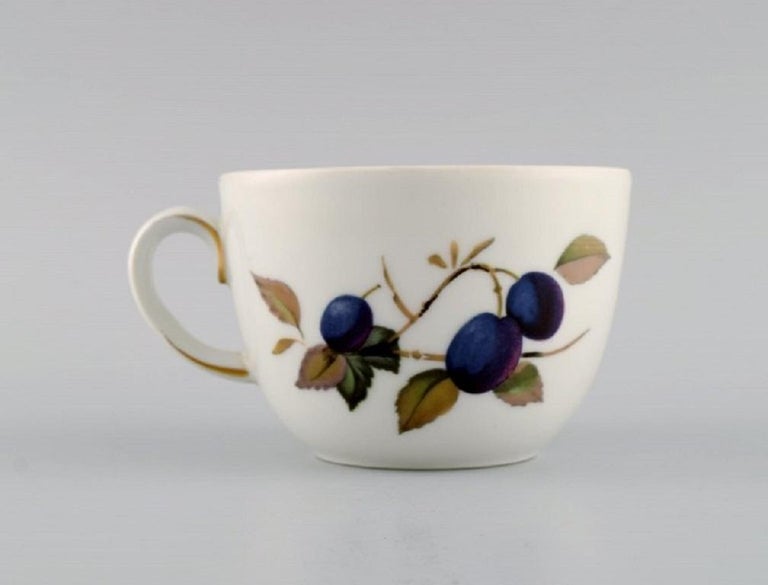 Royal Worcester, England. Evesham Porcelain Cup with Sugar Bowl and ...