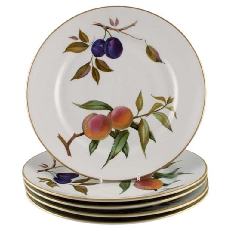 Royal Worcester, England, Five Evesham Dinner Plates in Porcelain For ...
