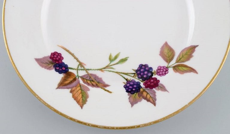 Royal Worcester, England, Four Evesham Plates in Porcelain, 1960s For ...