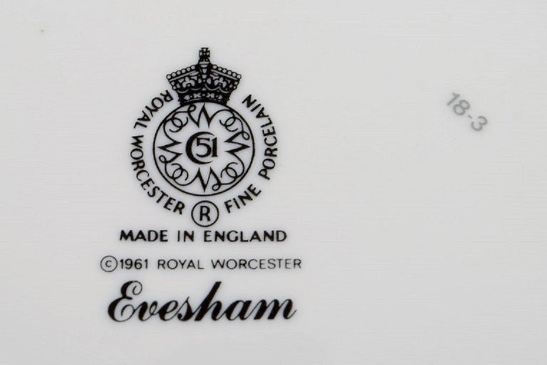 Royal Worcester, England, Twelve Evesham Porcelain Lunch Plates For ...