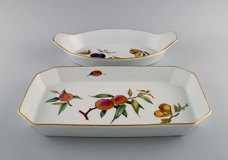 Royal Worcester, England, Two Evesham Serving Dishes in Porcelain For ...