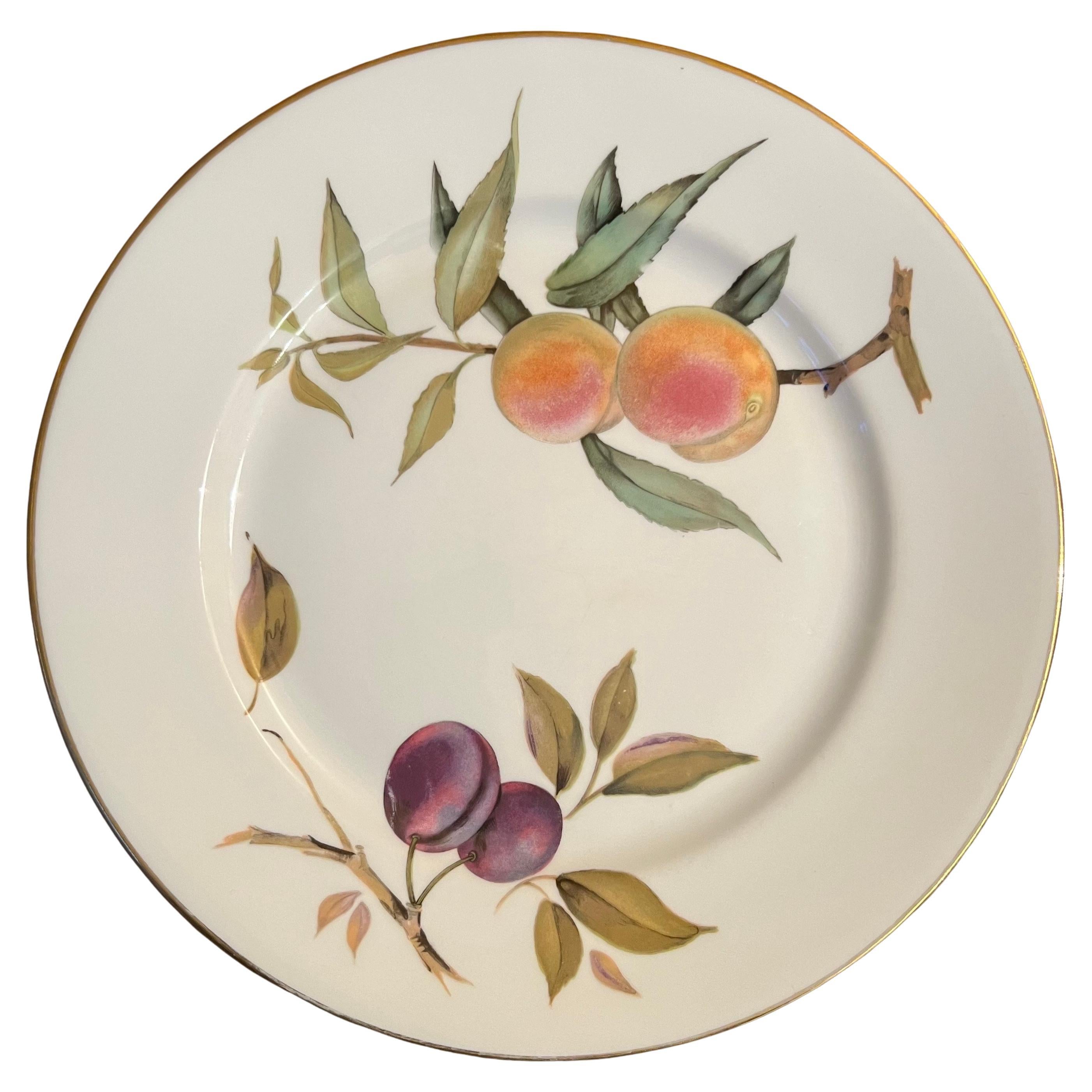 Set of 12 Dinner Plates, Royal Worcester England All Over Gold ...