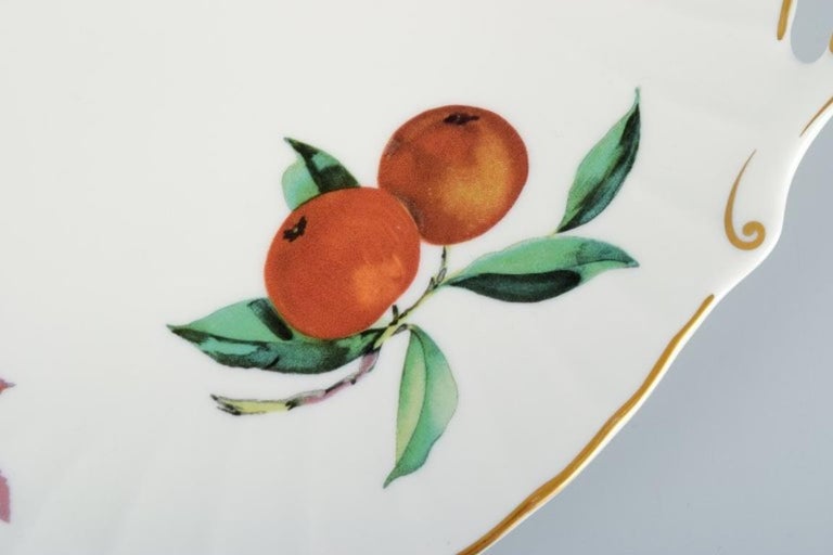 Royal Worcester Fine Porcelain, Cake Plate with Motifs of Apples and ...