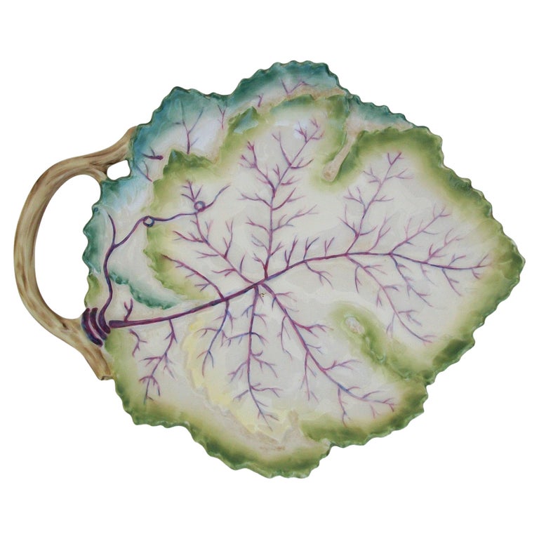 Royal Worcester, Hand Painted Bone China Leaf Plate, U. K., Mid-20th ...