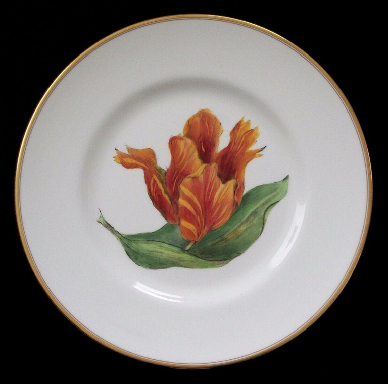 Royal Worcester, Hand Painted Cabinet Plates with Flowers, U.K., Circa ...