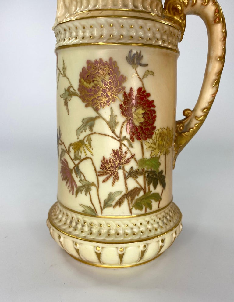 Royal Worcester Porcelain ‘Mask’ Jug, Dated 1889 at 1stDibs